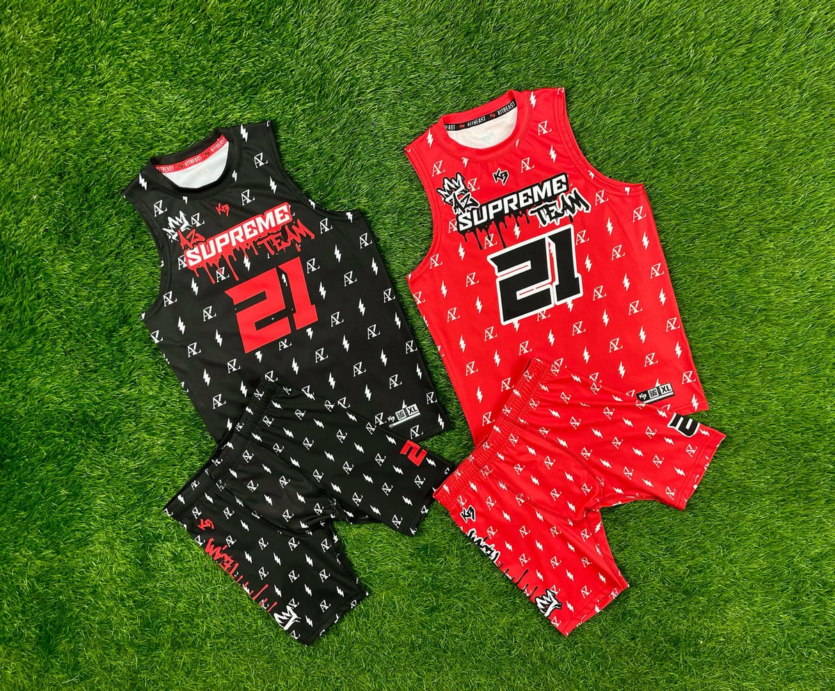 Stealth Compression 7v7 Custom Flag Football Uniforms (2 Jerseys + 1 S ...