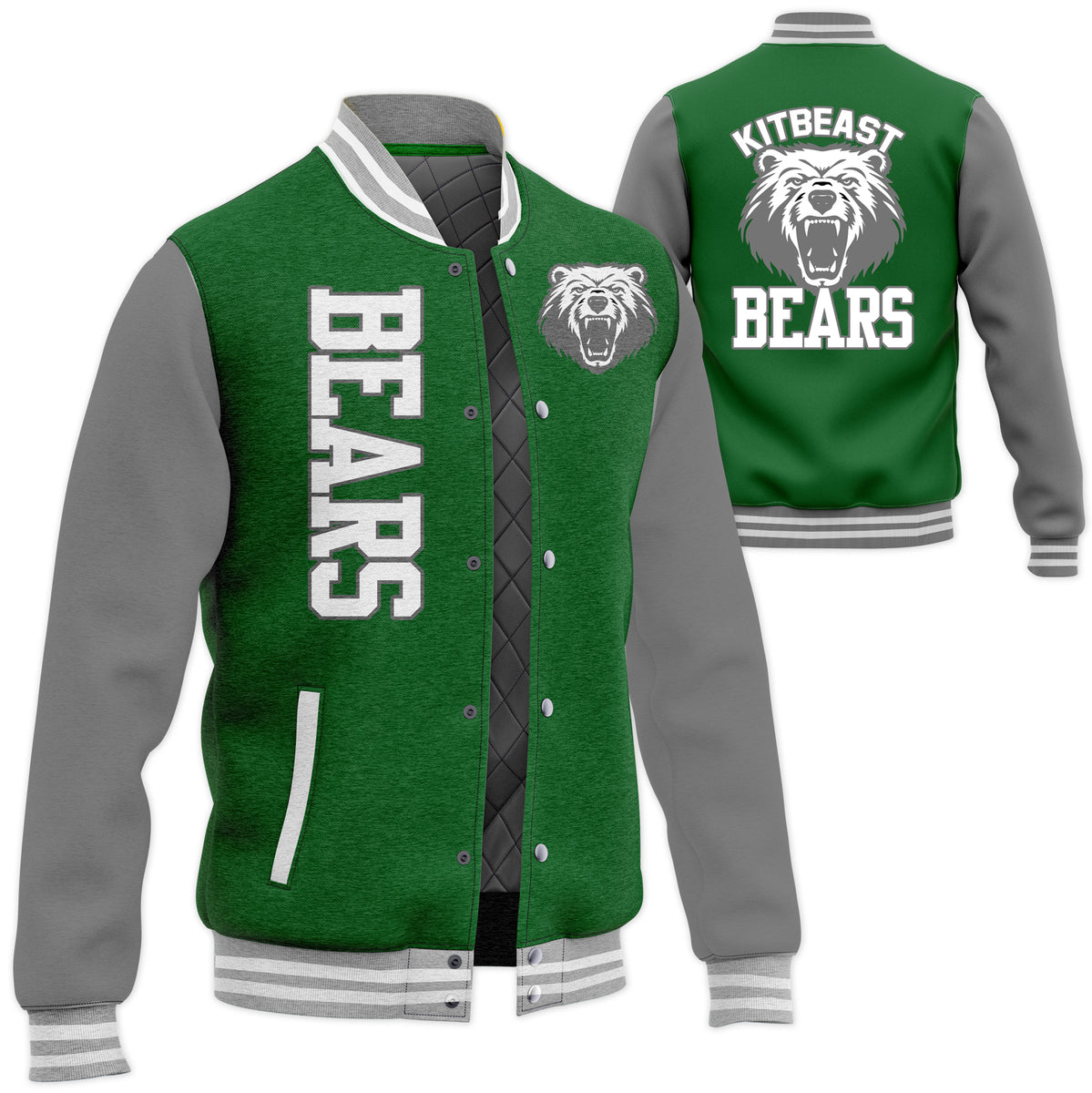 Bears Custom Varsity Letterman Jacket – KitBeast Sports Apparel