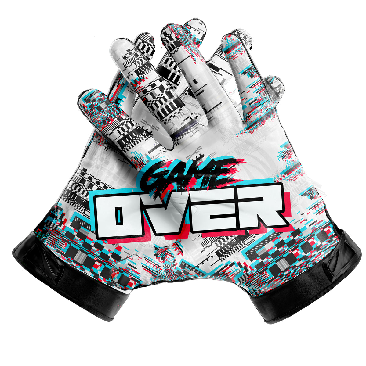 Game Over Custom Football Gloves – KitBeast Sports Apparel