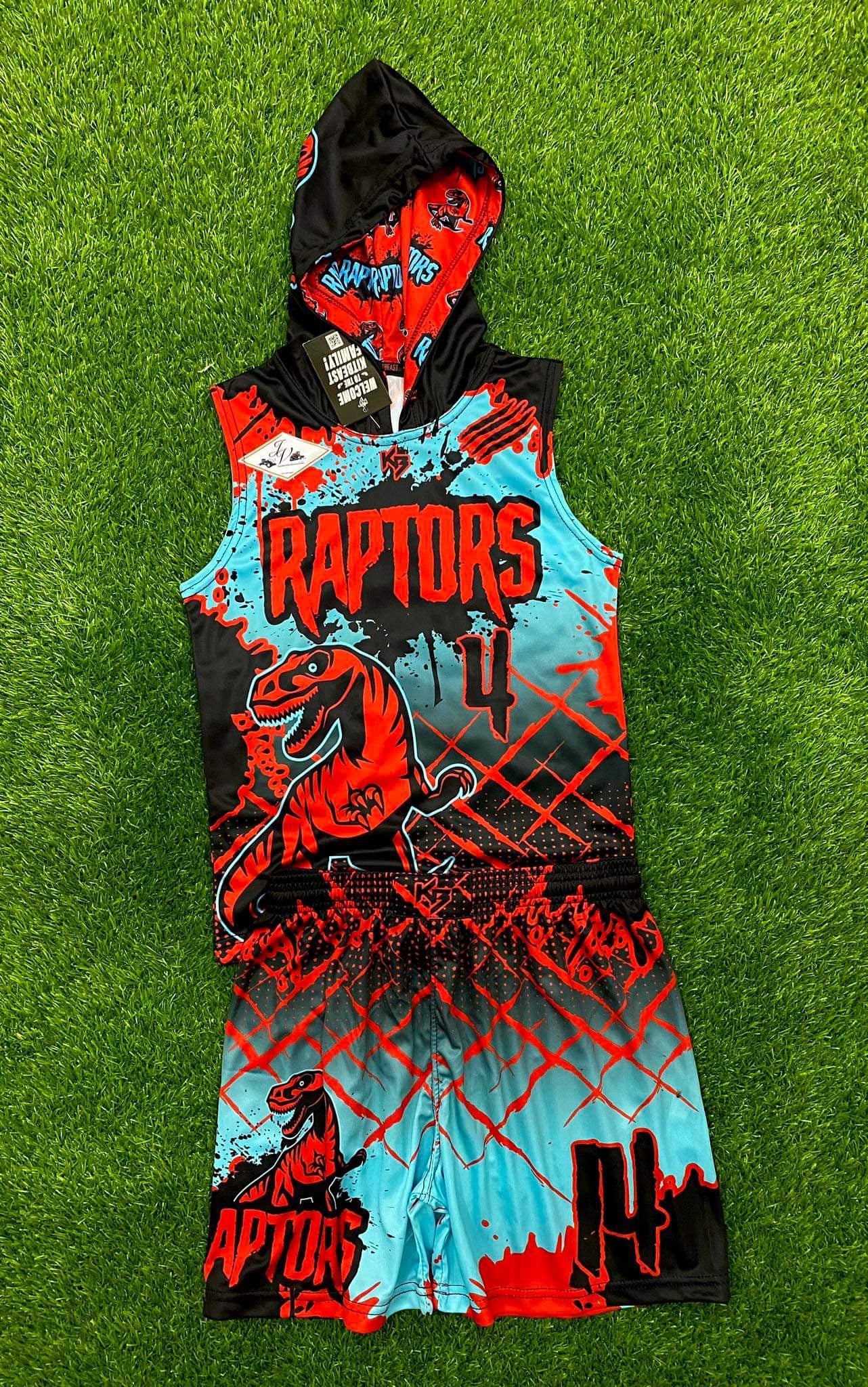 Raptors Hooded Compression 7v7 Custom Flag Football Jerseys – KitBeast ...