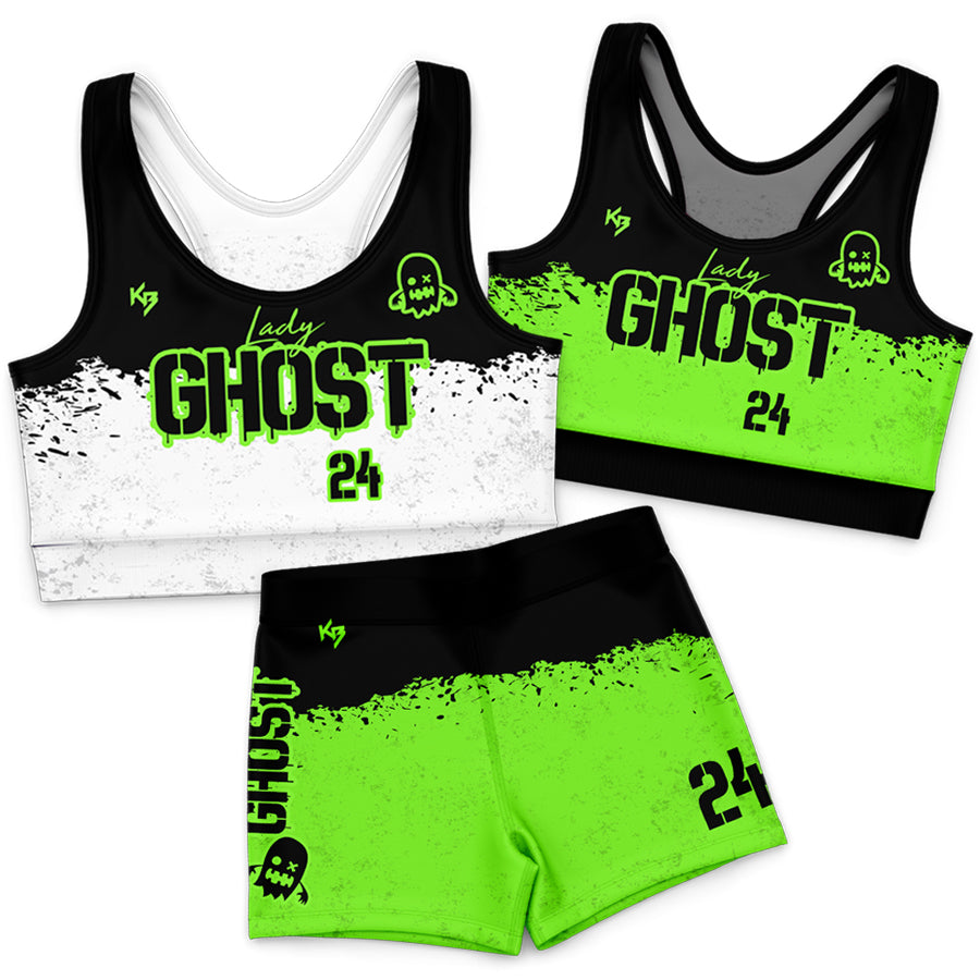 Lady Ghost Womens Compression 7v7 Custom Flag Football Uniforms ( 2 Je ...