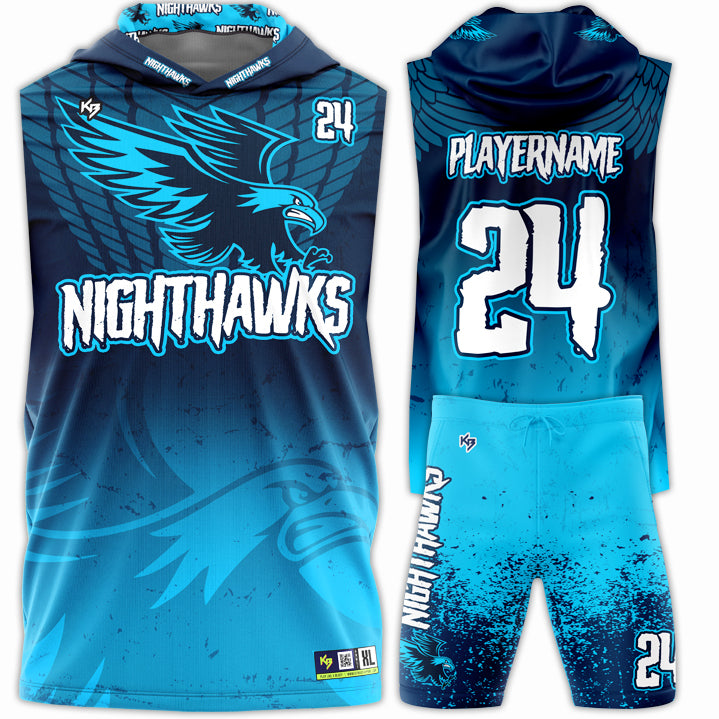 Nighthawks Hooded Compression 7v7 Custom Flag Football Uniforms ...