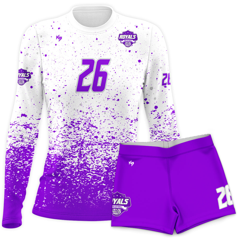Royals Compression 7v7 Custom Girls Flag Football Uniforms (Long Sleev ...