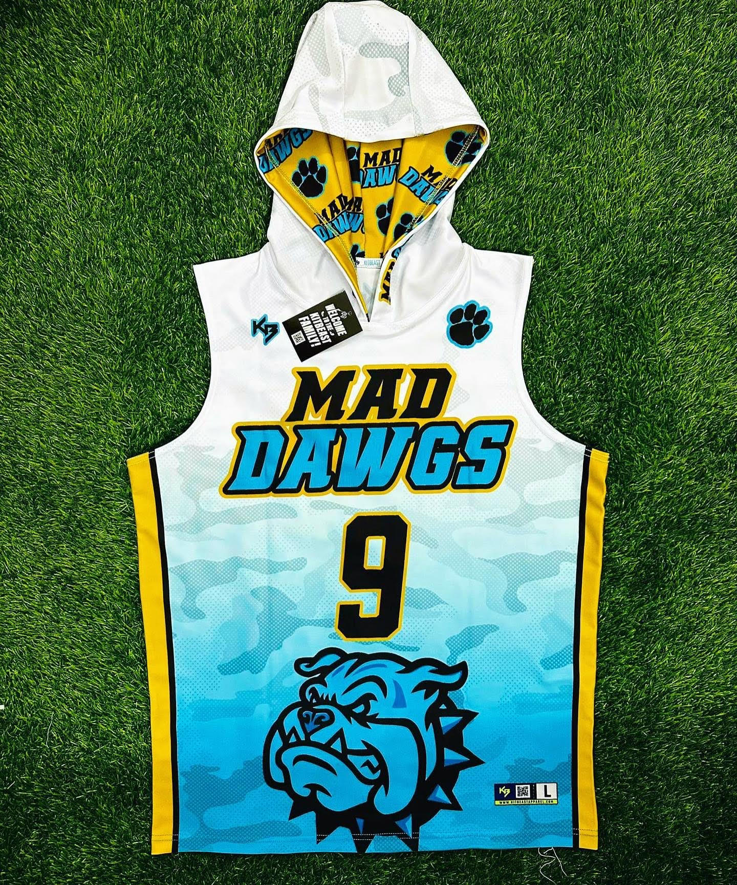 Mad Dawgs Hooded Compression 7v7 Custom Flag Football Jerseys – KitBeast Sports Apparel