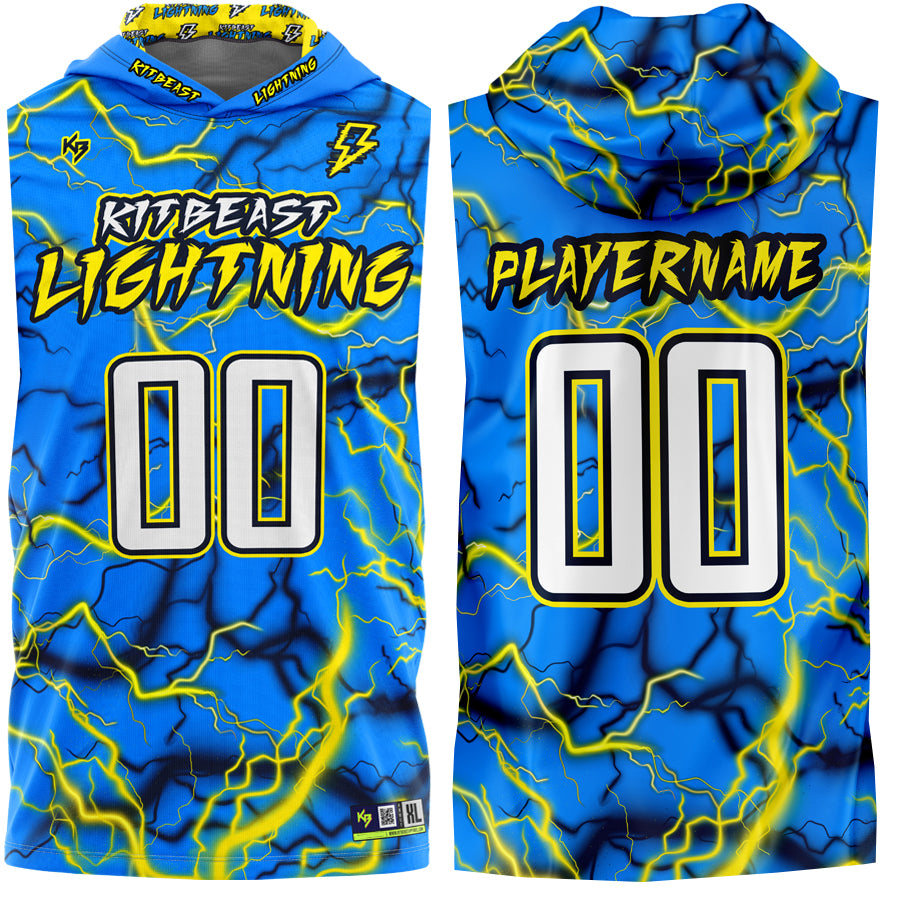 Lightning Hooded Compression 7v7 Custom Flag Football Jerseys ...